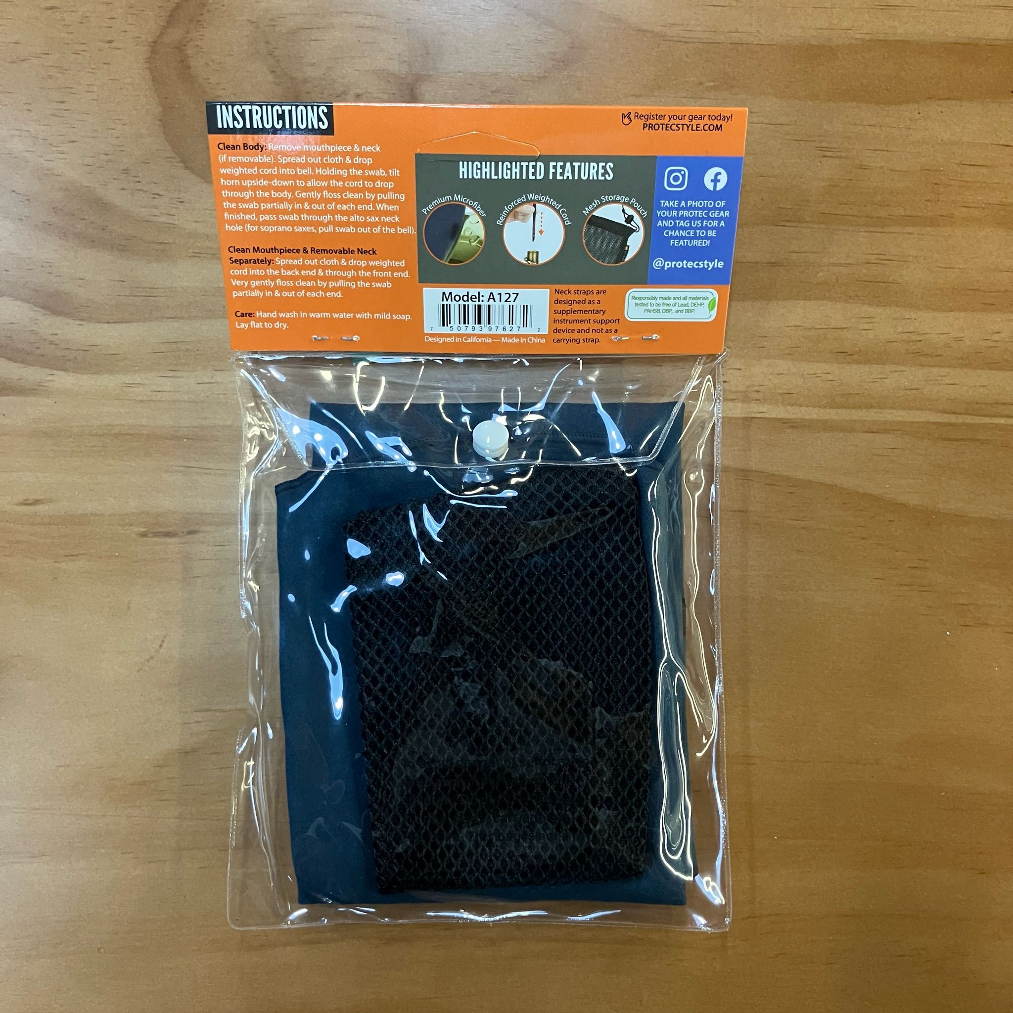 Protec Alto Saxophone & Soprano Saxophone Swab A127 色士風拉布 – 熊貓音樂生活百貨